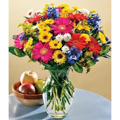 Fresh Cut Mixed Flowers Arrangement